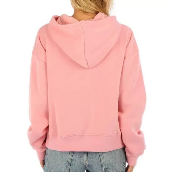 Barbie | Tops | Barbie Hoodie Peachy Pink Clear Rhinestone Logo Womens ...